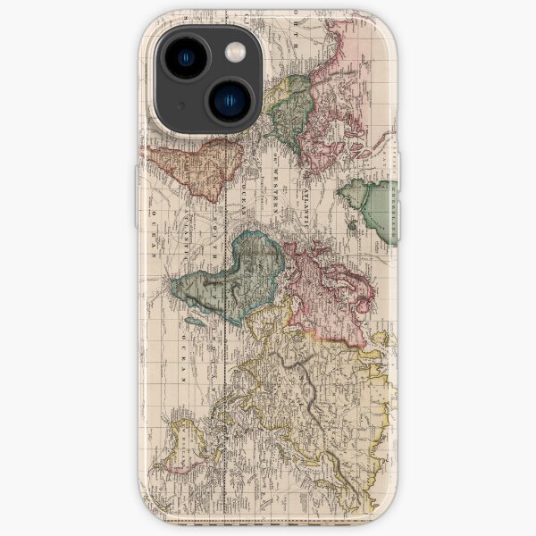 "Vintage Map of The World (1833)" iPhone Case for Sale by BravuraMedia ...