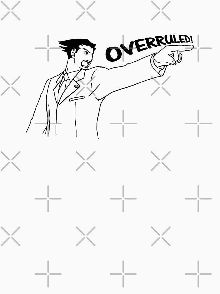 "Overruled!" T-shirt for Sale by daveb72 | Redbubble | phoenix wright t ...