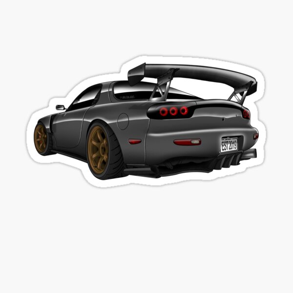 "Mazda Rx7 Gray" Sticker by Jalcalart | Redbubble