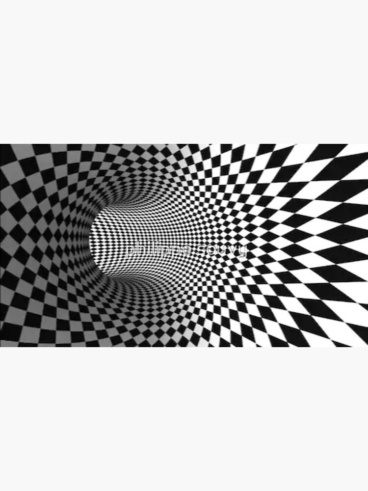 "Black and white checkered optical illusion" Poster by philippe63000 | Redbubble