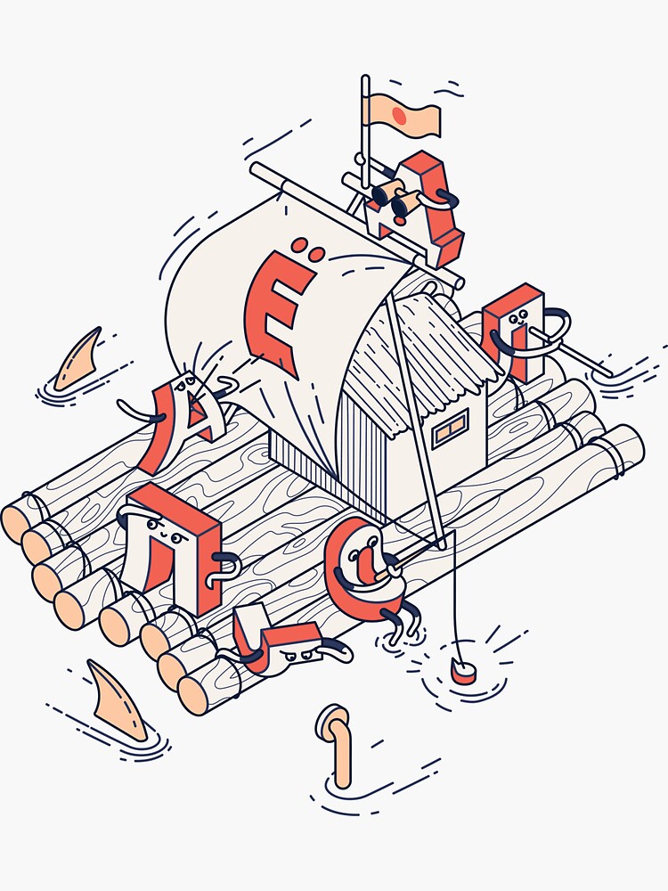 "Sailing letters" Sticker for Sale by anykeen | Redbubble