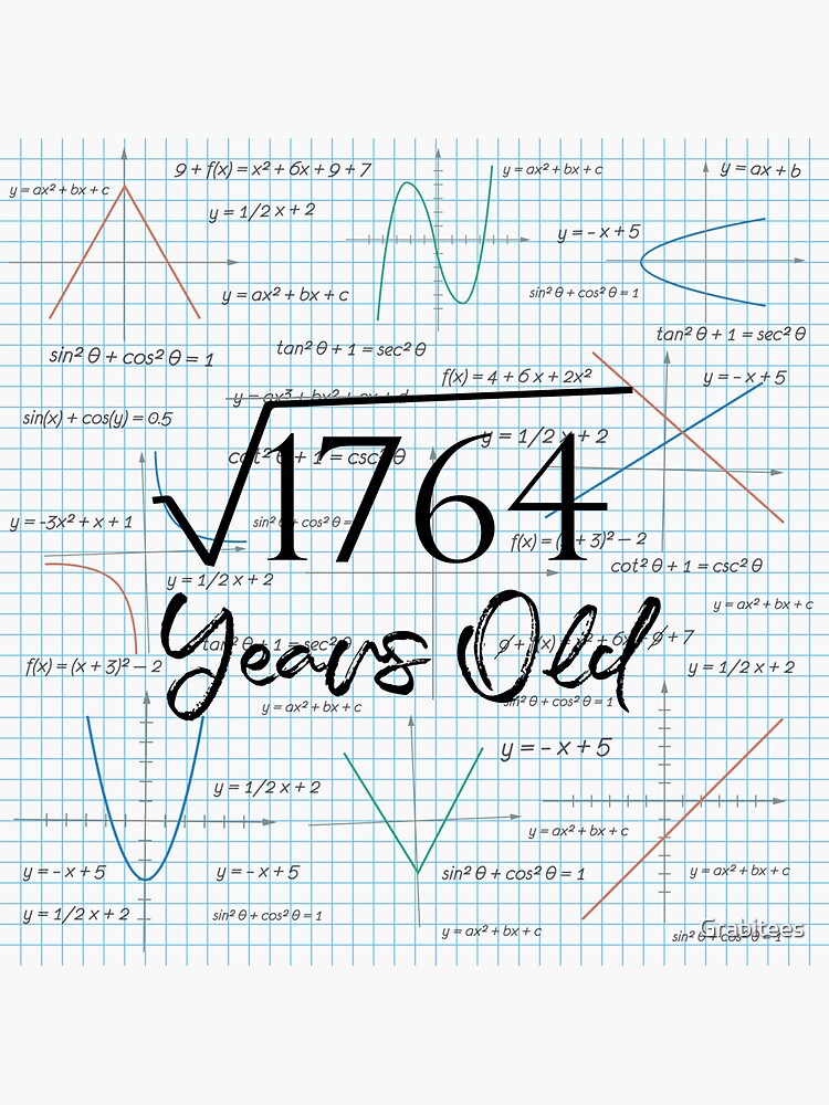 Square Root Of 1764 Funny 42nd Birthday 42 Years Old Math Design square-root-of-1764-funny-42nd-birthday-42-years-old-math-design
