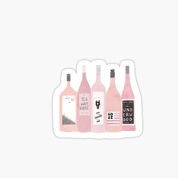 "Rosé Bottles" Sticker by kelseycrumley | Redbubble