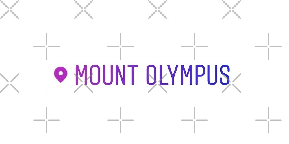 "Mount Olympus Location Tag Sticker" by L Smith | Redbubble