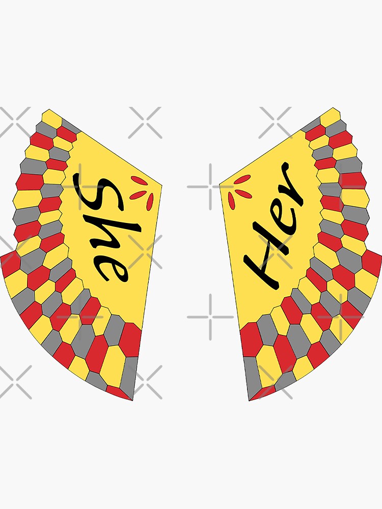 "She / Her Pronoun Sticker" Sticker for Sale by GizmoTrinket | Redbubble