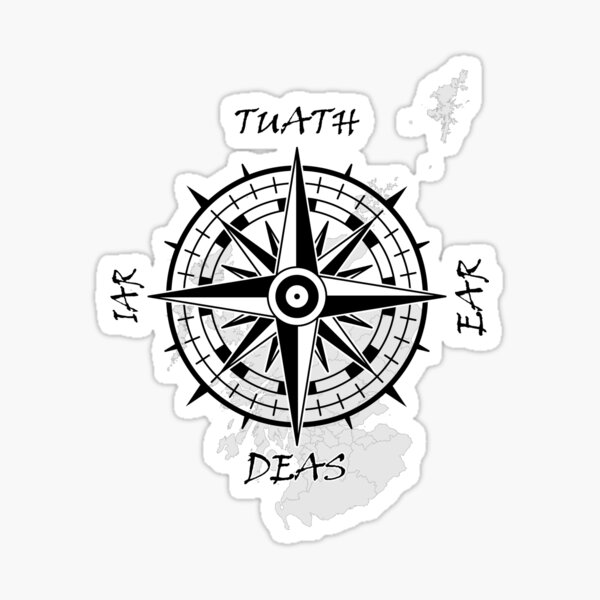 "Scottish compass with Gaelic cardinal points" Sticker for Sale by ...