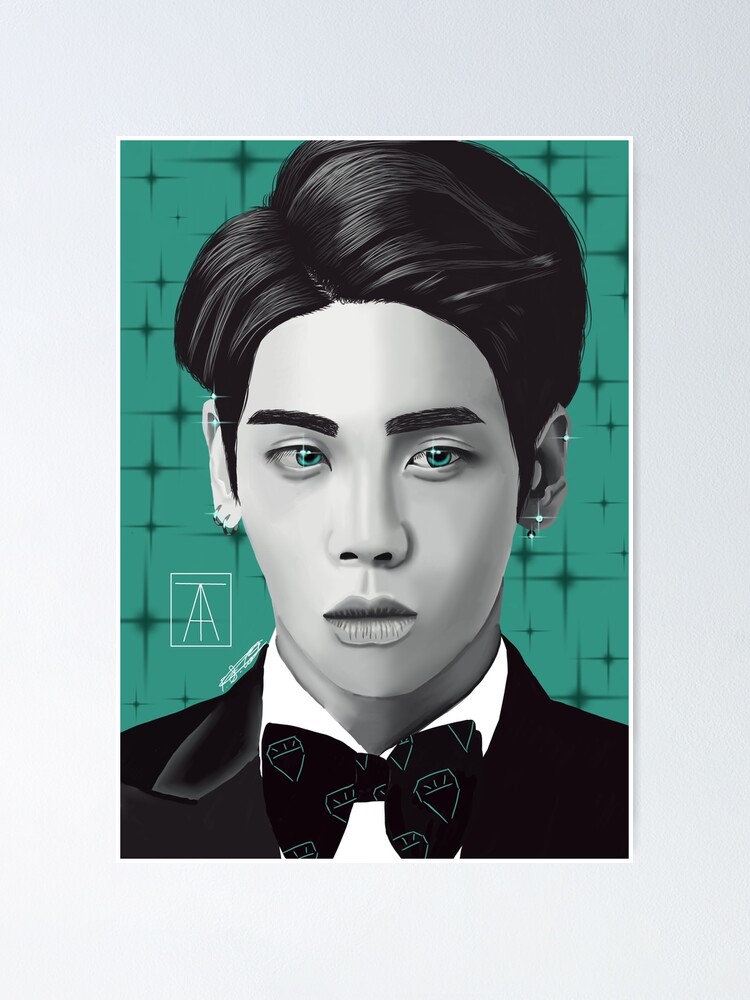 "Blue Shinee Jonghyun" Poster for Sale by fayetheartist | Redbubble