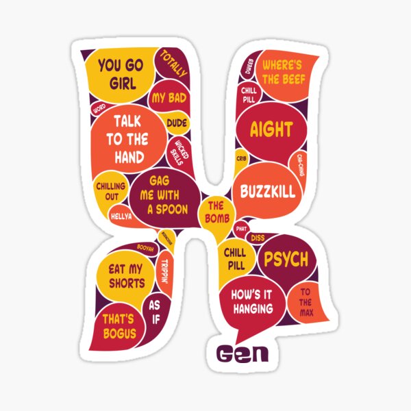 "Generation X" Sticker for Sale by porter-mckeenn | Redbubble