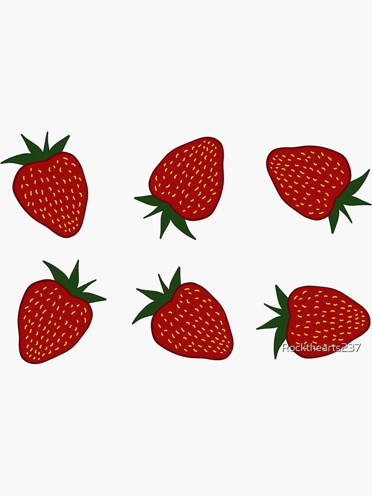 "mini strawberries" Sticker for Sale by Rockthearts237 | Redbubble