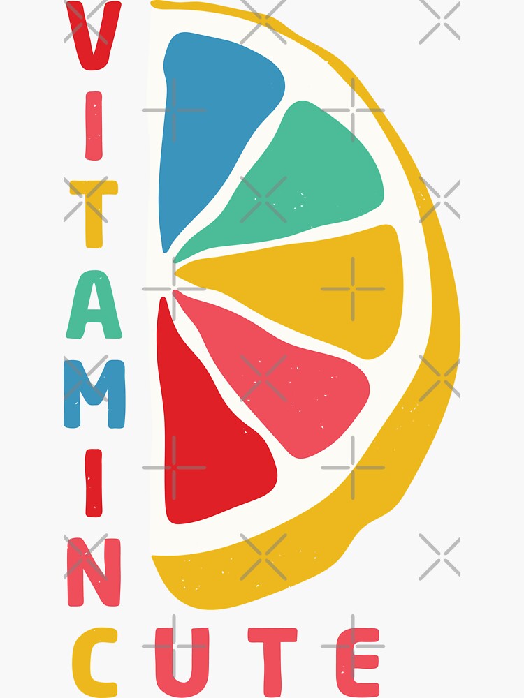 "Vitamin Cute " Sticker for Sale by MarinaBH | Redbubble