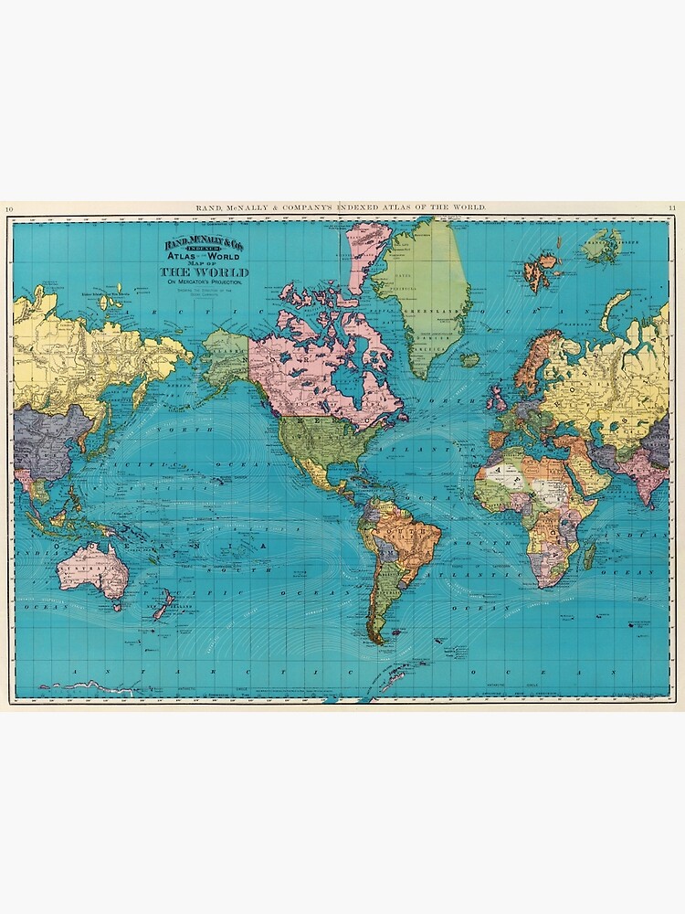 "Vintage Map of The World (1897)" Poster for Sale by BravuraMedia ...