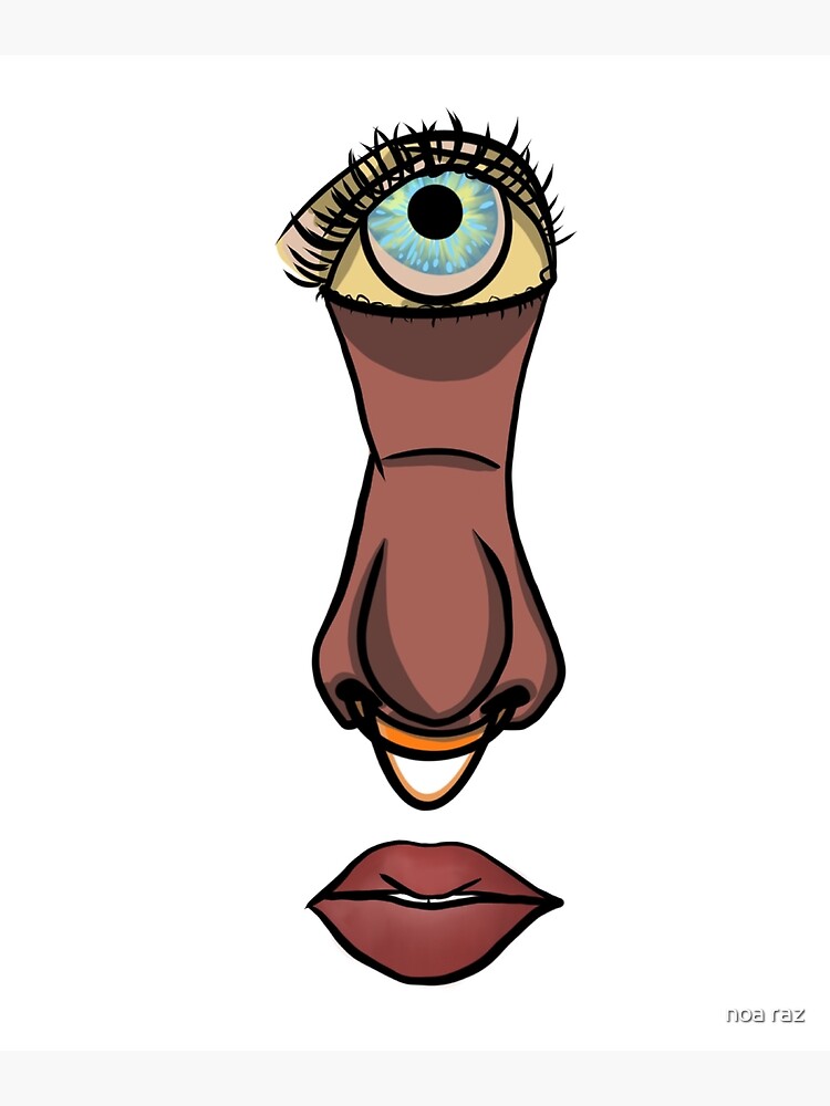 "half face" Poster by noaraz1201 | Redbubble