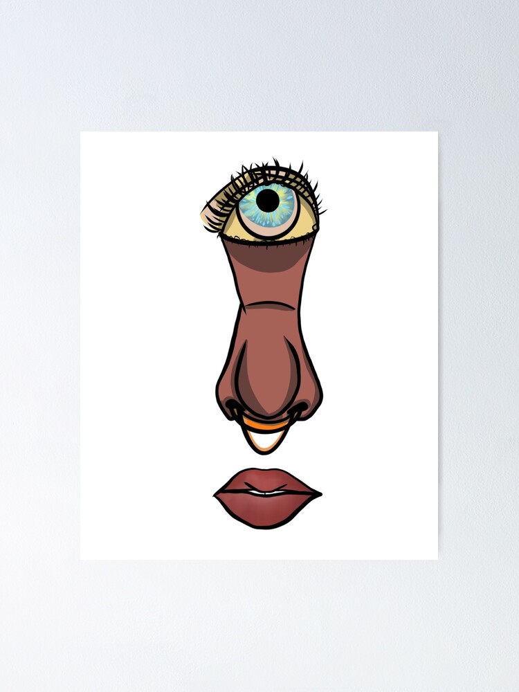 "half face" Poster by noaraz1201 | Redbubble