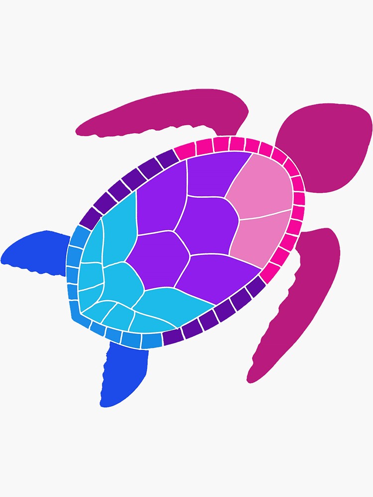"Bisexual Pride Turtle " Sticker for Sale by adventurlex | Redbubble