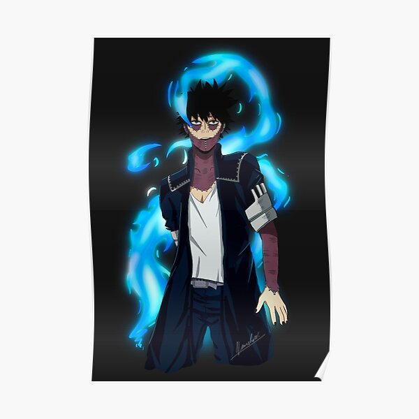 "Dabi with Flames" Poster by kadencebentley | Redbubble