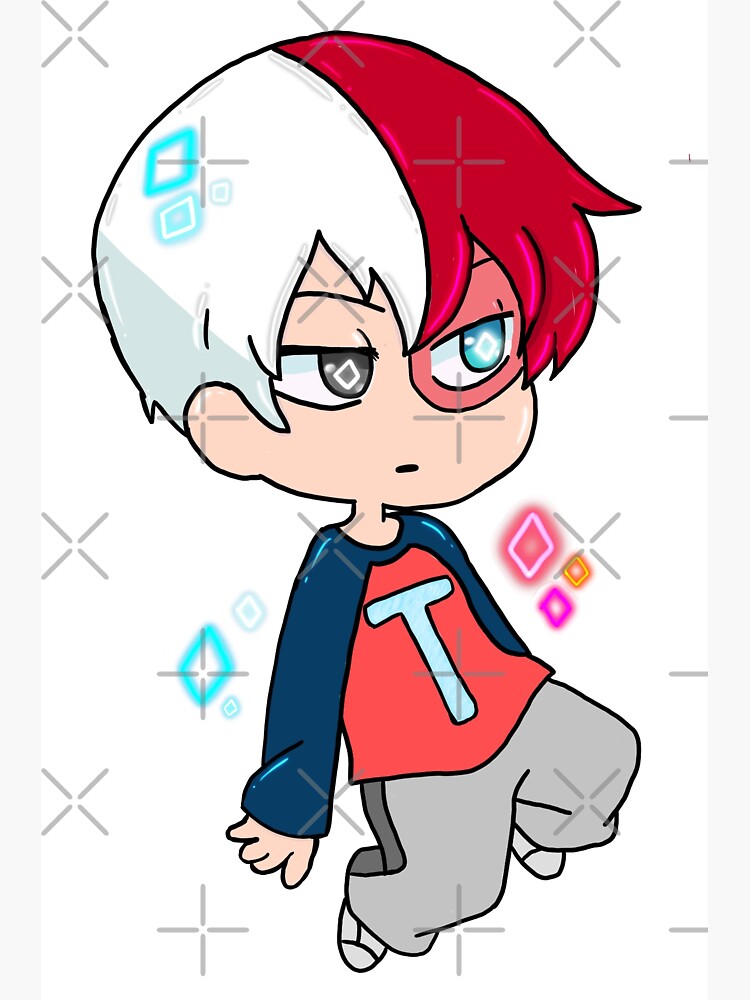 "Chibi Todoroki" Sticker for Sale by LunaAckerman | Redbubble