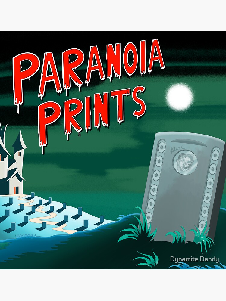 "Paranoia Prints Banner " Sticker for Sale by Cookie2805 | Redbubble