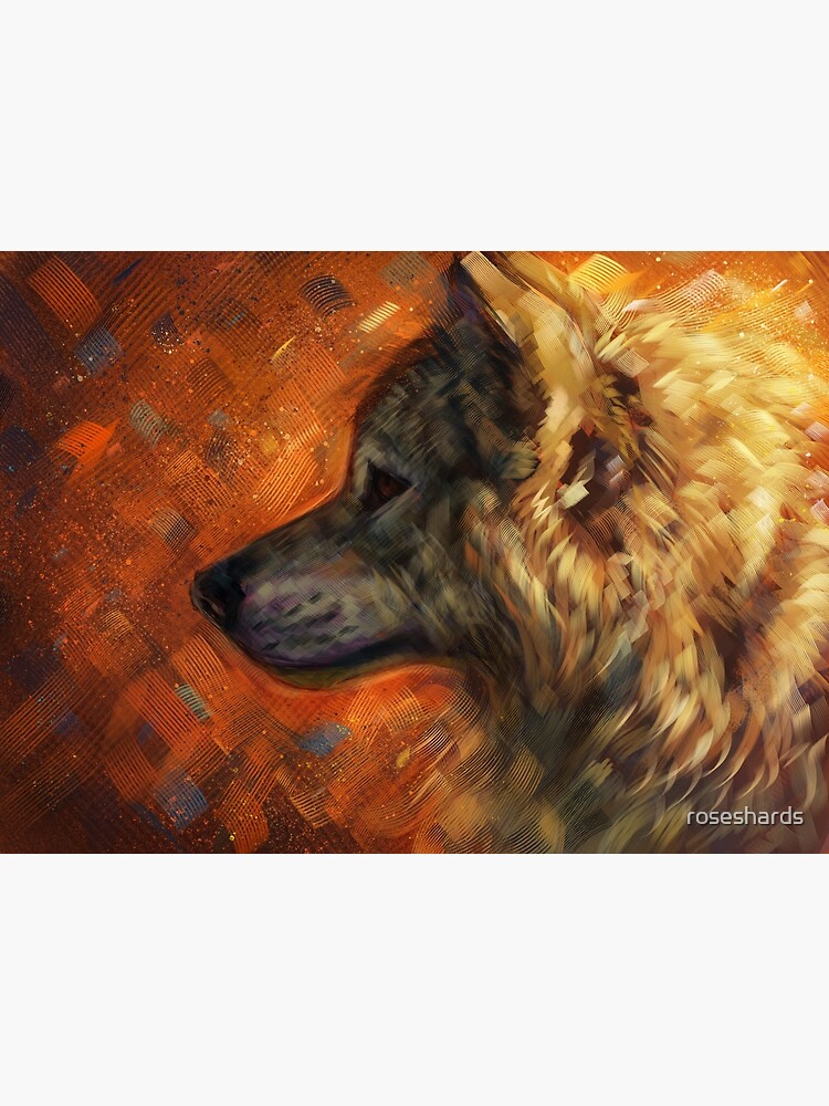 "Golden Wolf" Framed Art Print for Sale by roseshards | Redbubble