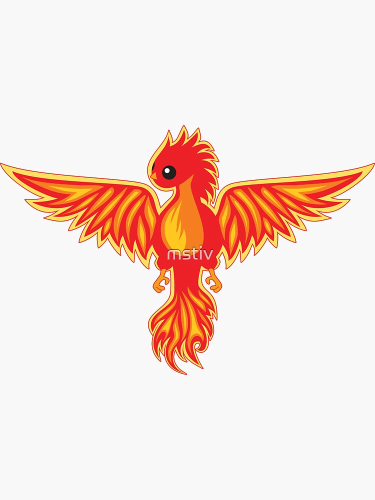 "Phoenix" Sticker by mstiv | Redbubble