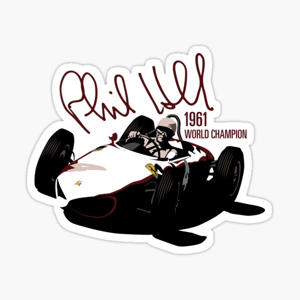 "Phil HIll 1961 World Champion" Sticker for Sale by peterdials | Redbubble