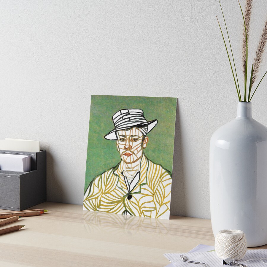 "Van Gogh - Yellow Jacket Collage Art" Art Board Print for Sale by ...