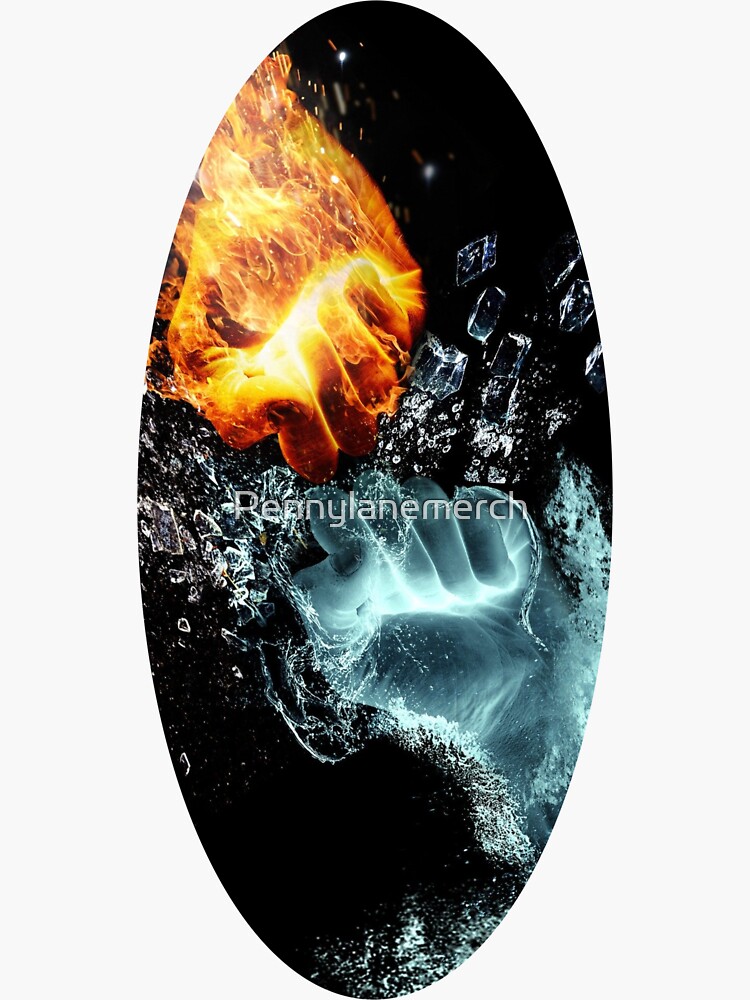 "Fire and ice" Sticker for Sale by Pennylanemerch | Redbubble