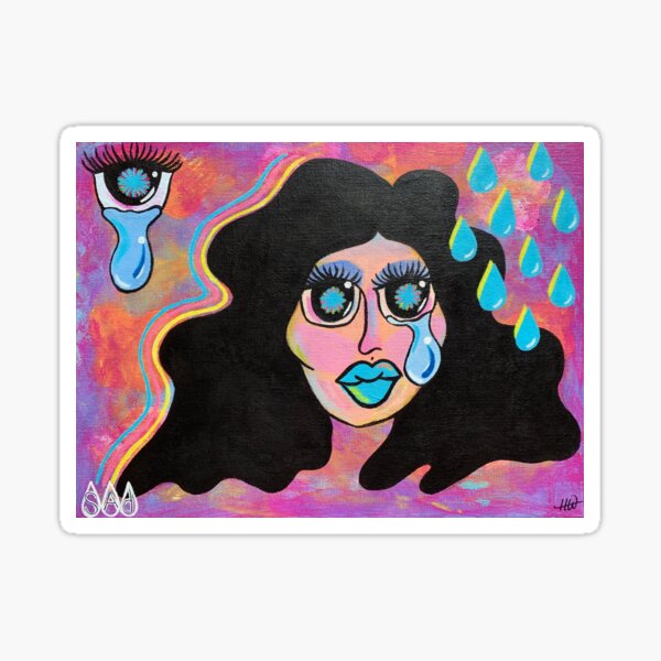 "Sad Girl" Sticker by haileyweber | Redbubble