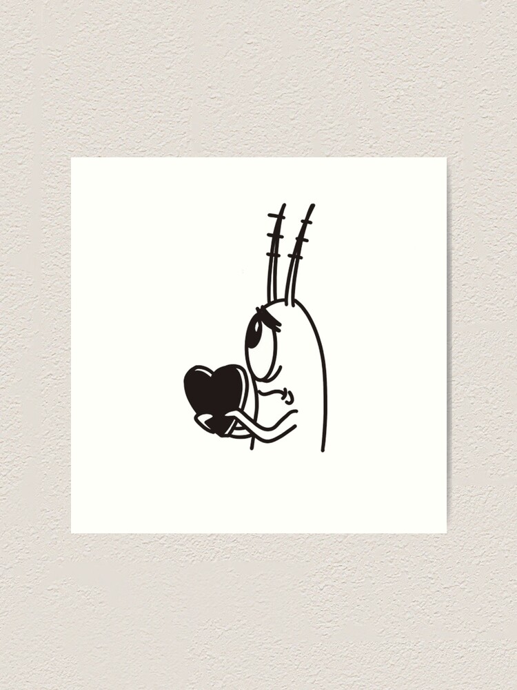 "Plankton From Spongebob Squarepants With Heart" Art Print by chvistine ...