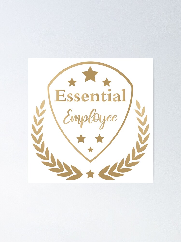 "Essential Employee , employee of the month Employee badge gifts ...