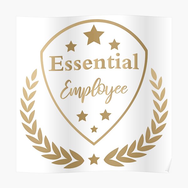 "Essential Employee , employee of the month Employee badge gifts ...
