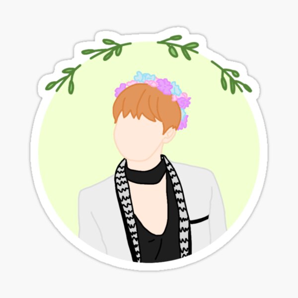 "Jhope Floral" Sticker by -MintySuga- | Redbubble