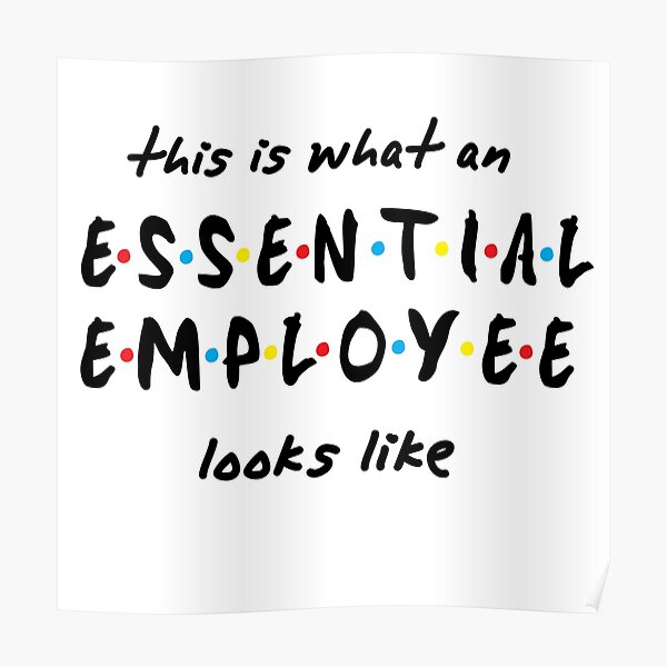 "Essential Employee , employee of the month Employee badge gifts ...