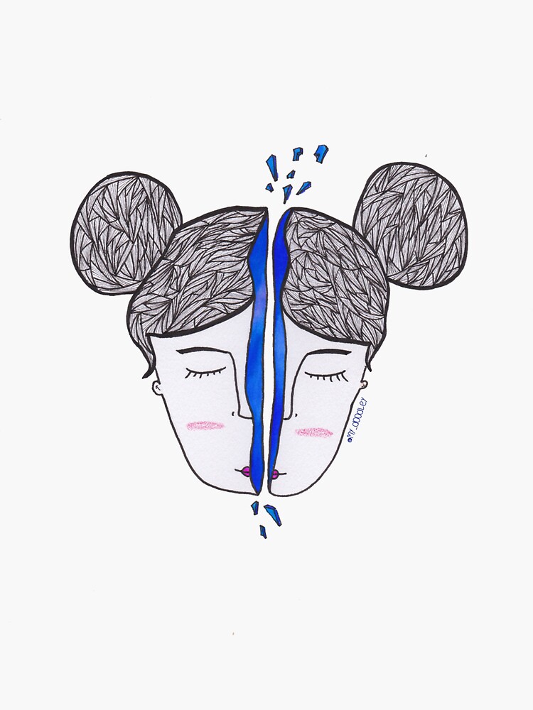 "Line | Split" Sticker by mydoodley | Redbubble