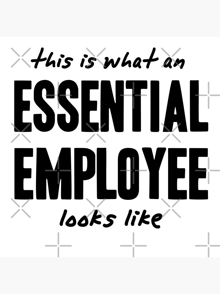"Essential Employee , employee of the month Employee badge gifts ...