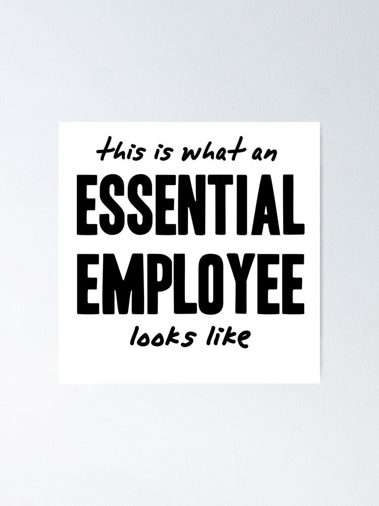 "Essential Employee , employee of the month Employee badge gifts ...