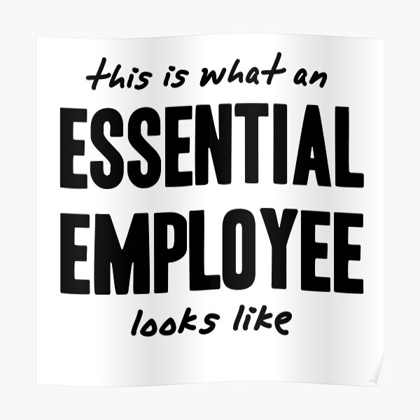 "Essential Employee , employee of the month Employee badge gifts ...