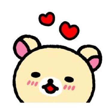 "korilakkuma hearts" Sticker for Sale by sherita | Redbubble
