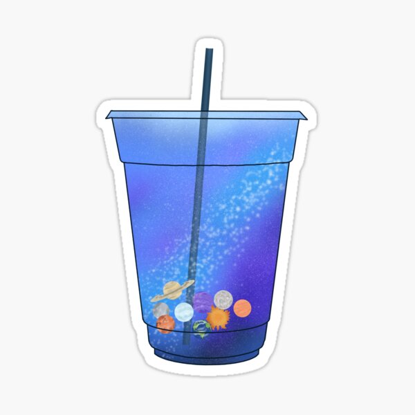 "Galaxy Boba Milk Tea" Sticker by francescarp5 | Redbubble