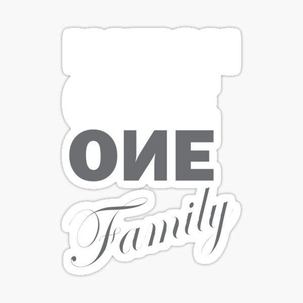 "One Nation One Family" Sticker by acgfx | Redbubble