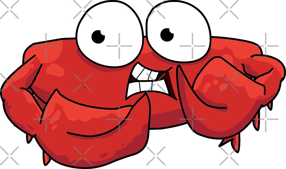 "Goofy And Funny Crab Fish Terrified" by norman088 | Redbubble