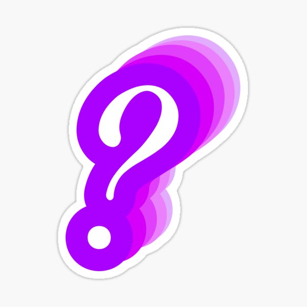 "Question Mark" Sticker for Sale by cocowrapz | Redbubble