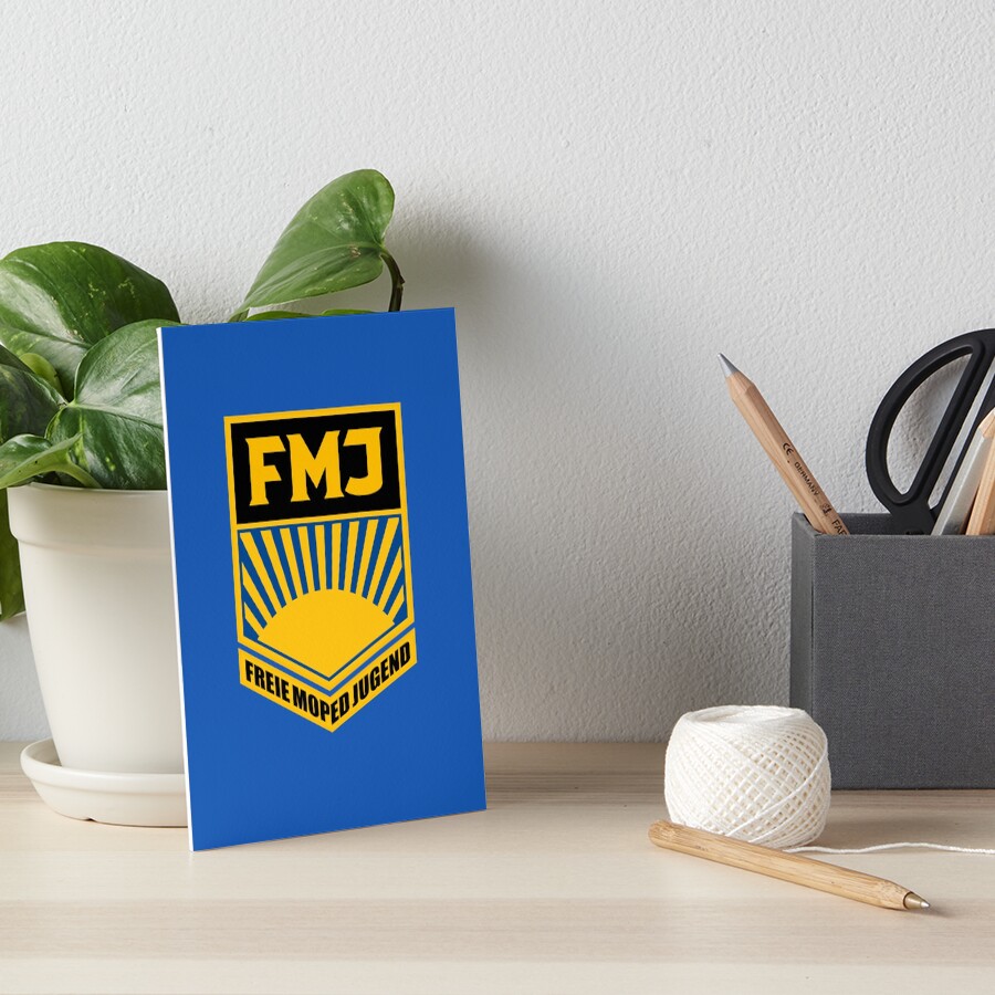 "FMJ - Free Moped Youth Logo" Art Board Print by GetThatCar | Redbubble