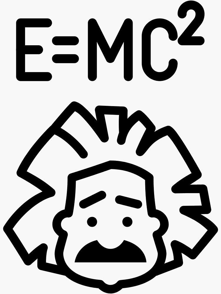 "Emc2" Sticker by AlphaBacteria | Redbubble