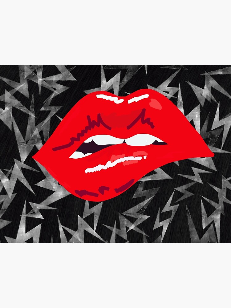 "Lip bite sticker" Poster for Sale by YelloRoseDesign | Redbubble