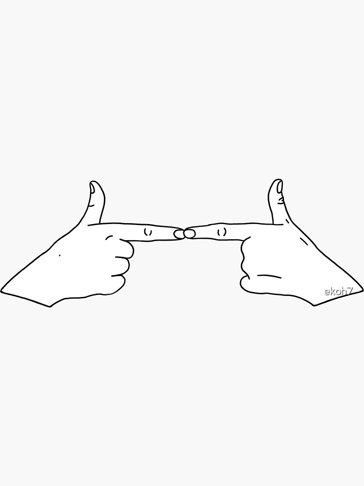 Sticker « Mains timides », par ekoh7 | Redbubble