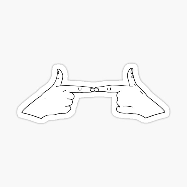 Sticker « Mains timides », par ekoh7 | Redbubble