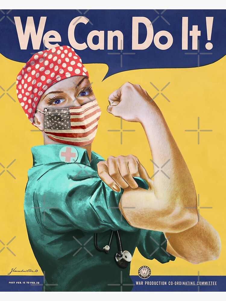 Rosie the Riveter Doctor Nurse Support Health Care Worker Poster ...