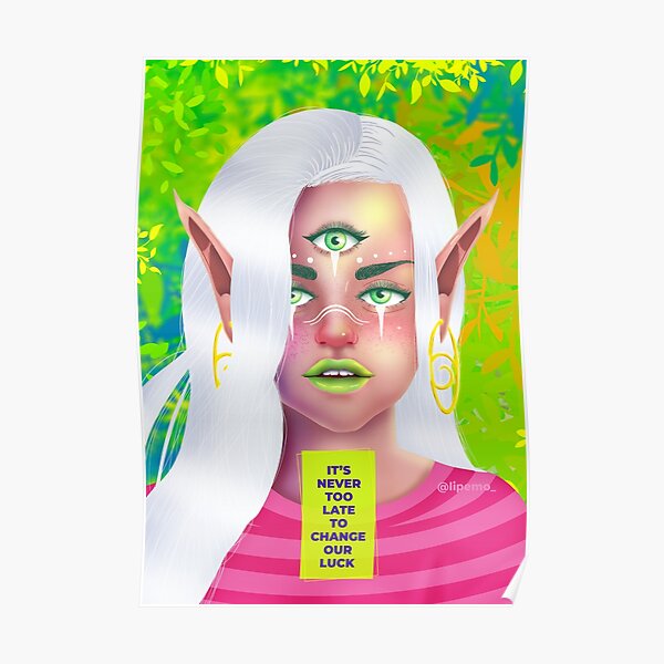"Change your luck three eye elf" Poster by lipemo | Redbubble