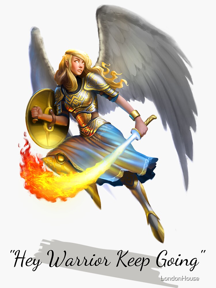 ""Hey Warrior Keep Going"" Sticker for Sale by LondonHouse | Redbubble