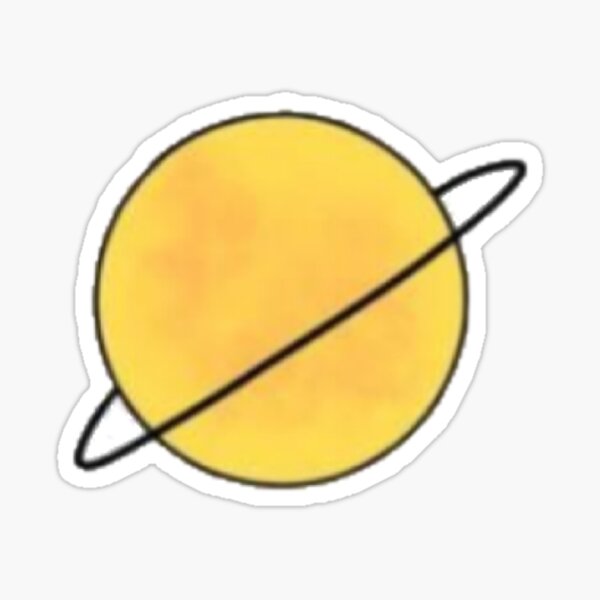 "Yellow Saturn aesthetic " Sticker for Sale by Kamo2006 | Redbubble